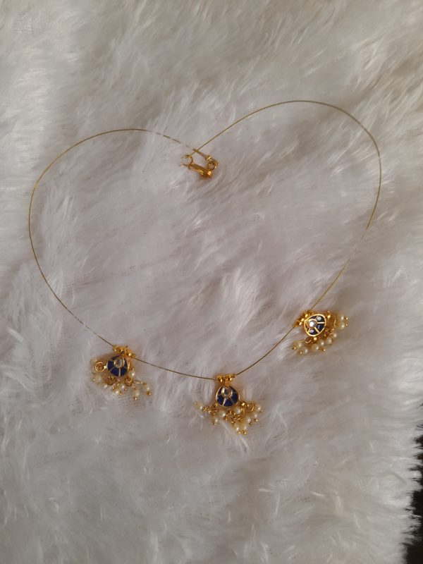 3 Pendant Pearl Invisible Chain Blue – Wow Unique